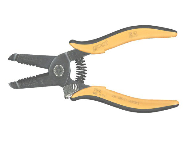 ●適用芯線直径： Φ0.25, 0.3, 0.4, 0.5, 0.6, 0.8mm ●ストリッパーにプライヤー機能をプラス ・プライヤーとして又カッターとしても使用できます。 ・収納に便利なクローズドストッパー付。 ・連続作業にも疲れないス...