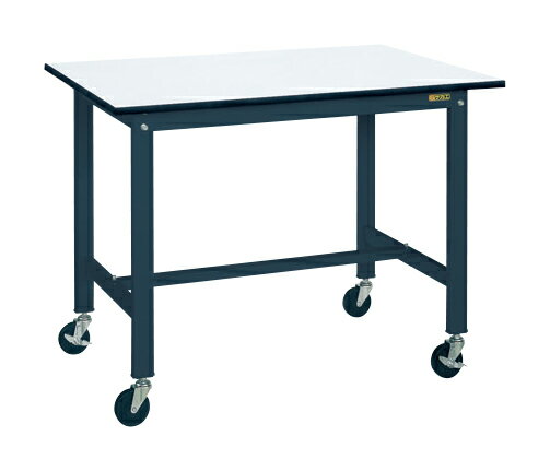 立ち作業に最適なH900サイズの移動式作業台●外寸：W1800×D900×H900mm●全高：900mm●本体色：ダークグレー●耐荷重：200kg●質量：43kg●キャスター：100φゴム車●天板種類：ポリエステル●改正RoHS10物質対応...