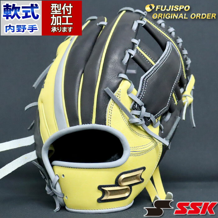 メーカー：エスエスケイ (SSK)品名：プロエッジ オーダーグラブ 866型品番：PE2410X904593C934210■ポジション内野手用■カラー一般軟式用カラー本体：ライトタン×ブラック紐：グレーヘリ革：グレー裏革：ブラックハミダシ：...