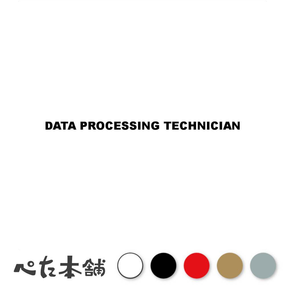 カッティングステッカー「DATA PROCESSING TECHNICIAN」 ※文字・デザインの変更は承っておりませんのでご了承ください。 ■カッティングステッカーとは？ カッティングステッカーとは、色の部分(文字やデザインの部分)だけが...