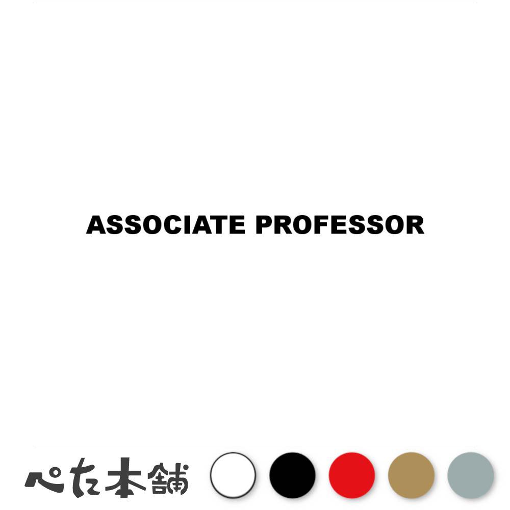 カッティングステッカー「ASSOCIATE PROFESSOR」 ※文字・デザインの変更は承っておりませんのでご了承ください。 ■カッティングステッカーとは？ カッティングステッカーとは、色の部分(文字やデザインの部分)だけが残る切り抜き型...