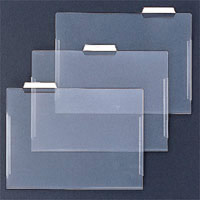 本体色(軸色)：クリア ●規格：A4判●外寸：横310×縦245mm●シート厚：0．2mm●見出し紙サイズ：長辺77（68）×短辺13mm●材質：再生PP製