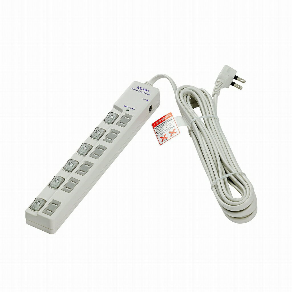 ●雷から接続機器を守る耐雷サージ付●過電流を防止するブレーカー内蔵●LEDランプ仕様　独立スイッチ●スッキリ配線できるL型プラグ●本体は衝撃に強い難燃性ABS樹脂採用●スイッチ内部へのホコリの侵入を防ぐワイドスイッチ●差込口は熱やトラッキン...