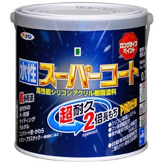 ●一般名:フッ素樹脂配合　水性シリコンアクリルペイント（JIS　K5663　1種）●規格:0.7L●標準塗り面積:一般色（1回塗）5.0〜6.6m2、メタリック色（2回塗）2.7〜3.2m2●色:新茶フッ素、シリコン架橋システム及び紫外線劣...