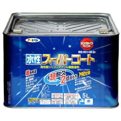 ●一般名:フッ素樹脂配合　水性シリコンアクリルペイント（JIS　K5663　1種）●規格:5L●標準塗り面積:一般色（1回塗）36〜47m2、メタリック色（2回塗）19〜23m2●色:ラフィネオレンジフッ素、シリコン架橋システム及び紫外線劣...
