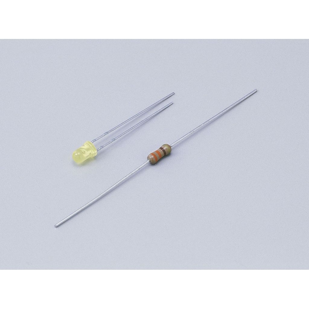 ■定格電流：25mA■動作温度：-20℃〜+75℃■3〜6V用抵抗(330Ω)付■φ3mm■入数：5個■カラー：イエロー