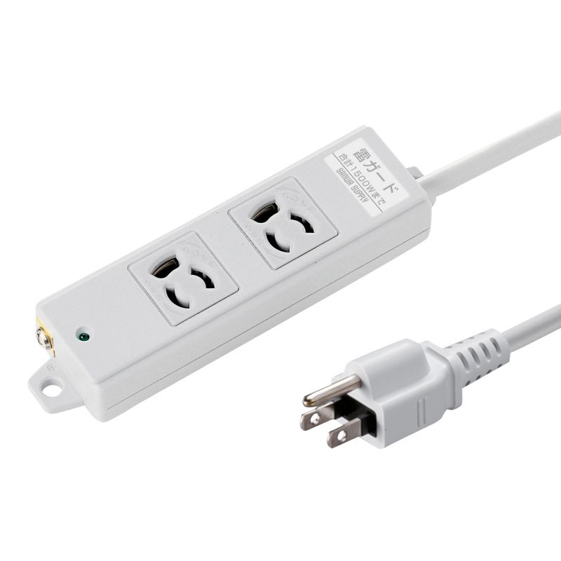 【商品説明】雷ガード内蔵電源タップ。抜け止めタイプ・マグネット付き。3P・2個口・3m。●雷ガード機能付きです。雷サージによる機器の損傷から守ります。電源ライン間、電源-アース間両方に耐サージ機能を搭載しています。●雷ガード確認ランプ付きで...