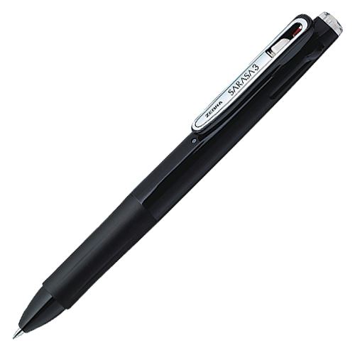 ●ボール径／0．5mm●インク色／黒、赤、青●軸色／ダークブラック●水性顔料インク●ラバーグリップ●バインダークリップ●替芯／JK−0．5芯●単位／1本●メーカー品番／J3J2-DBK書き味さらさら、インク色あざやか！ジェルボールペン「サラ...