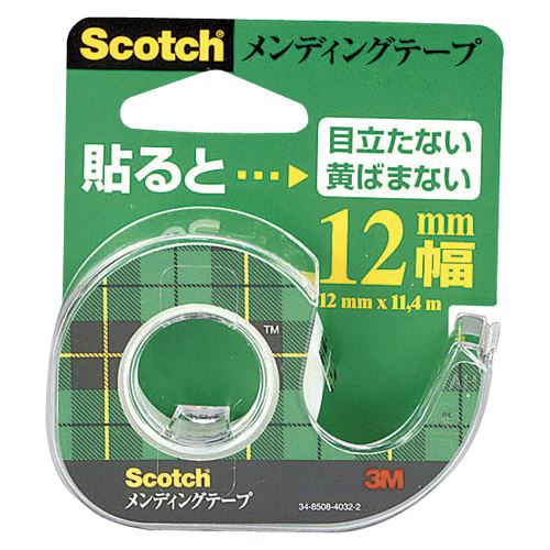 ●品番：CM-12テープ厚：0.058mm。寸法(巾×長)：12mm×11.4m。巻芯径：25mm。使いきりタイプ。