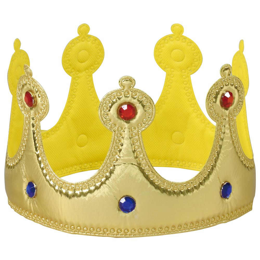 宝石付のかぶり心地のいいかんむり！【詳細】商品サイズ：586×118×4mm材質：ポリエステル,不織布[ 衣装ベース 装飾グッズ パーツ 飾り付け 小道具 運動会 発表会 イベント 衣装 コスプレ ダンス お遊戯会 コスチューム 体育祭 文...