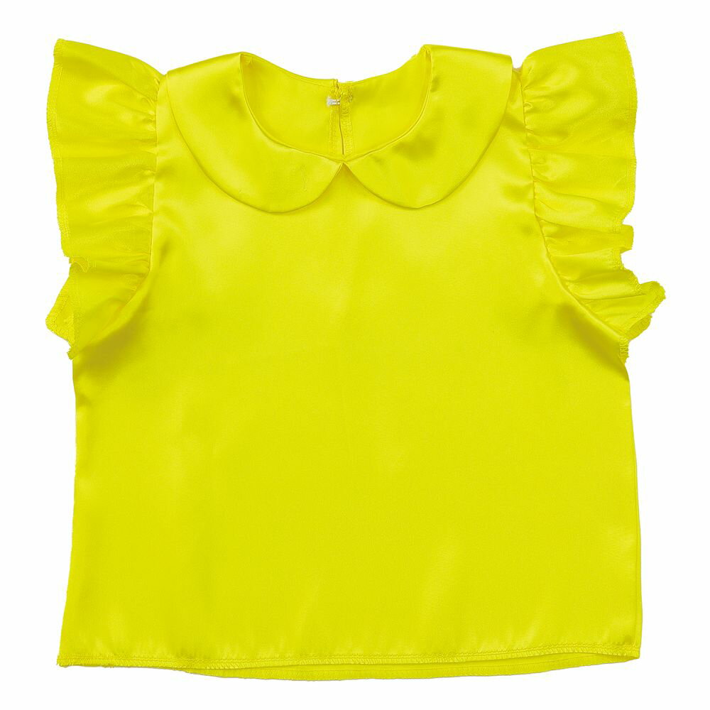 丸襟と背面ボタンがついたフリフリシャツ！かわいい襟付！背中はボタンで留められる！【詳細】セット内容：本体×1商品サイズ：190×220mm（着丈：400mm、身幅：380mm）材質：ポリエステル[ 衣装ベース 運動会 発表会 イベント 衣装...