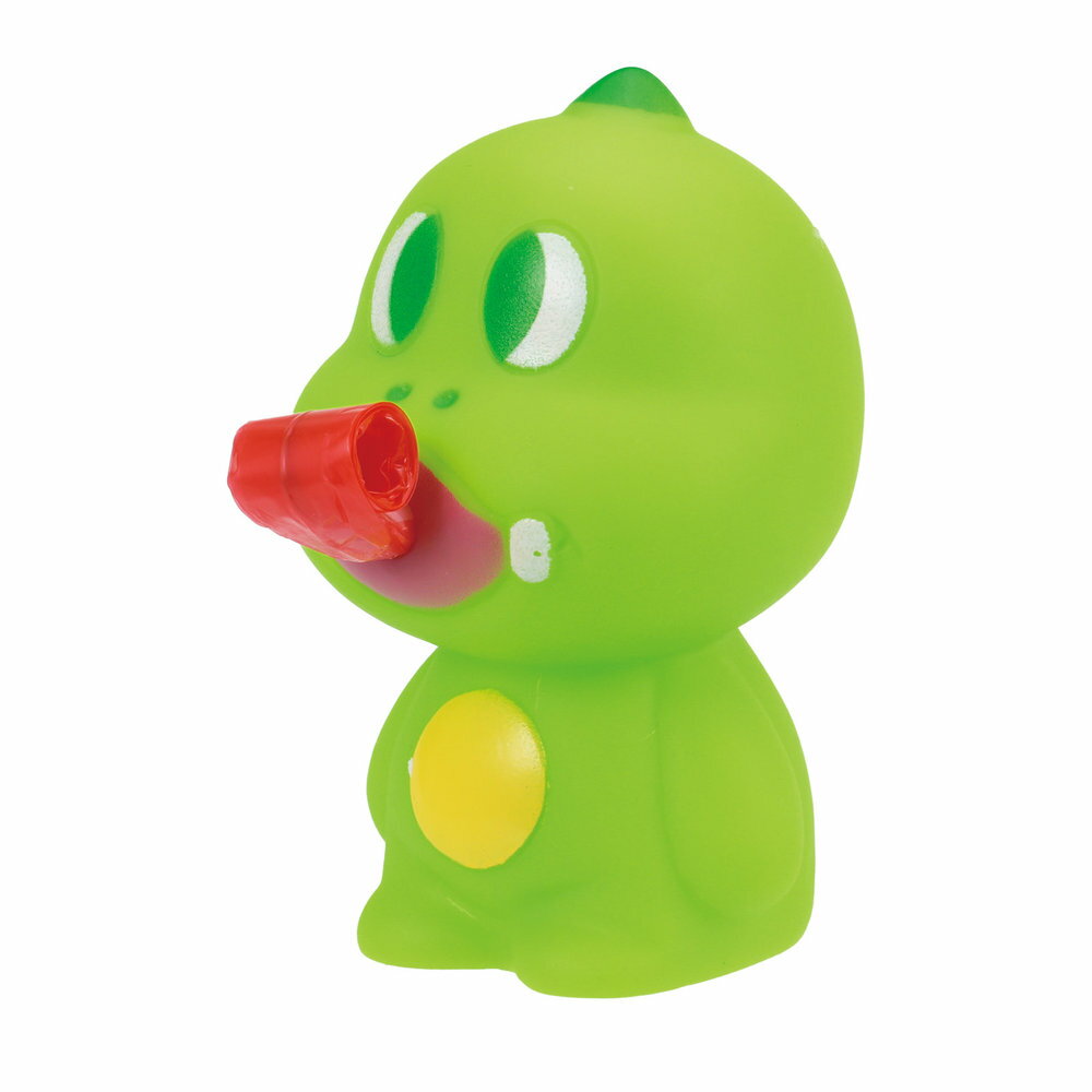 握ると音が鳴る！恐竜のかわいい吹き戻し！ぎゅっと握るだけで音が鳴り、吹き戻しがびよーんと伸びるかわいい恐竜のおもちゃです。吹き戻し部分は押すたびに伸び縮みして、動きの楽しさも倍増します。手のひらサイズで小さなお子さまでも遊びやすい仕様です。...