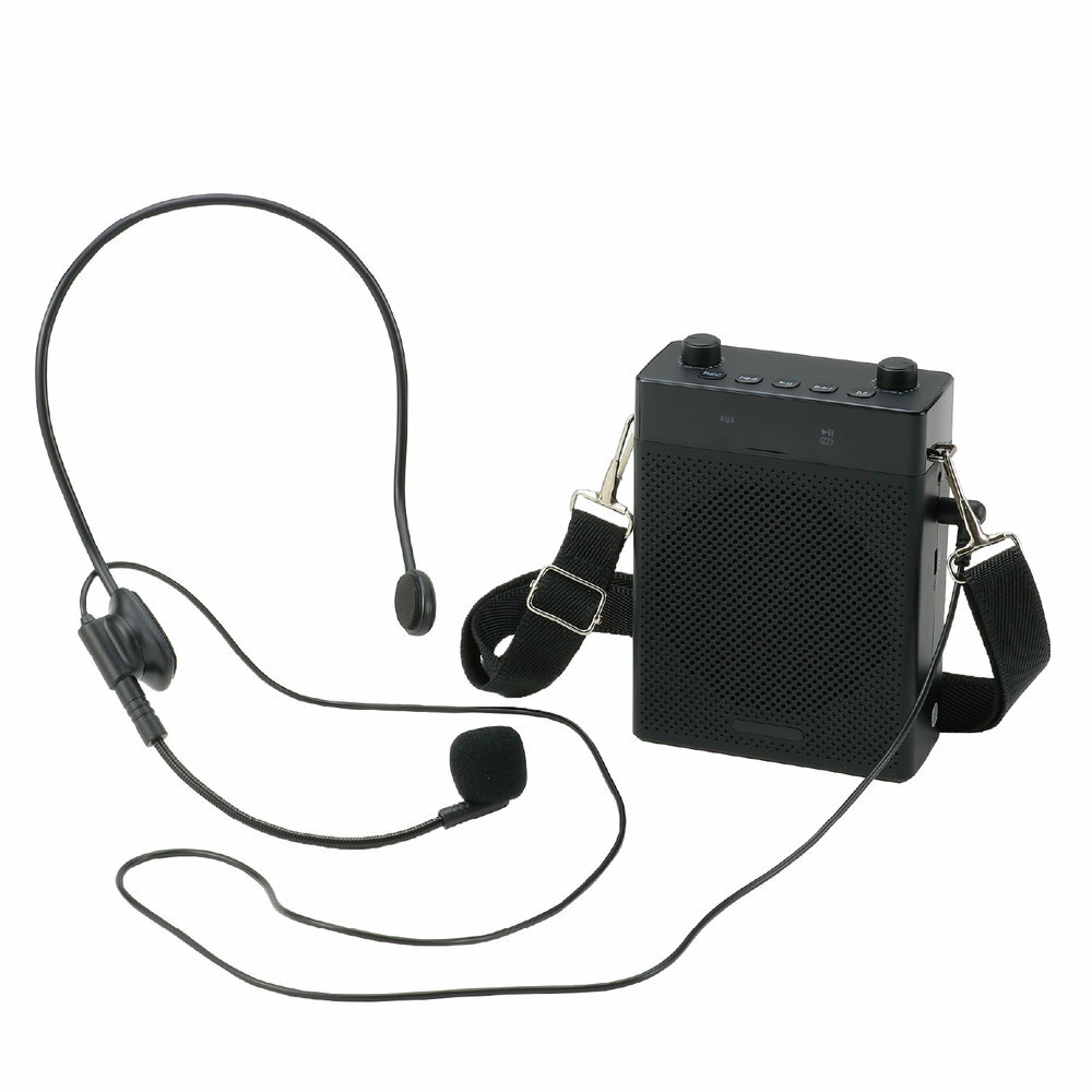 歩きながら使える！高出力25Wのハンズフリー拡声器！25Wのパワフルな音量でしっかり声を届けるポータブル拡声器です。軽量コンパクト設計で、肩掛け・首掛けができるストラップとヘッドマイクが付属しているので、両手を使いながらの案内や作業も快適に...
