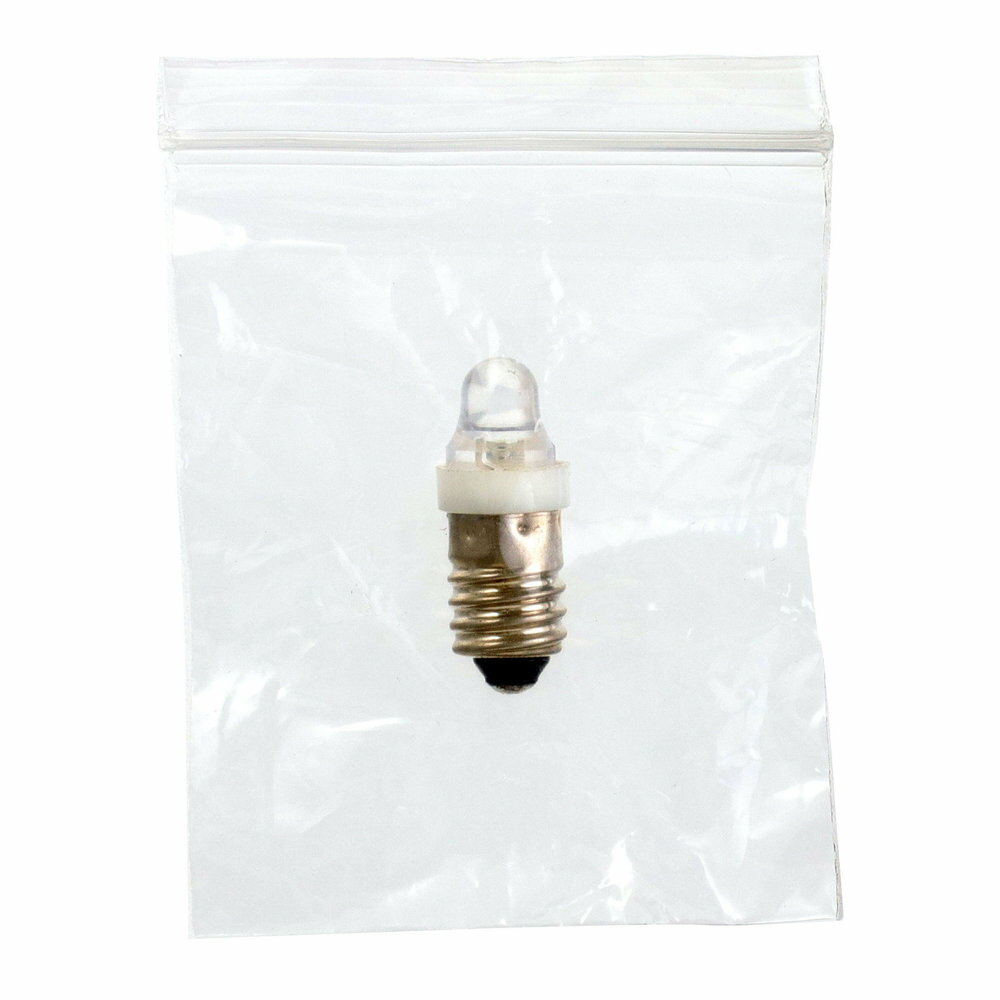 小さくても明るい！工作に最適なLED豆電球！豆電球ソケットにそのまま取り付けできる白色LED電球です。1.5Vで作動するため単三・単四電池の工作にも使いやすい仕様です。長寿命かつ省電力で、モデルや実験教材の光源として幅広く活躍します。口金規...