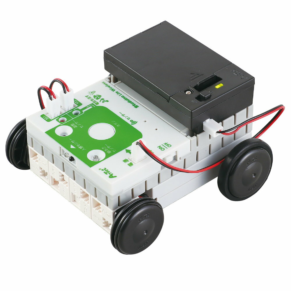 iPad対応＆Bluetooth搭載！計測・制御が体験できるロボットカー教材！iPad対応、Bluetooth通信で無線制御できるプロコンカー教材です。センサーを搭載したロボットカーを組み立て、プログラミングを転送し、制御できます。Scra...