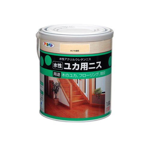 ●規格:1.6L●用途:木の床、フローリング、階段、木製家具、その他屋内の木部・木製品。(土足歩行を除く)※絶えず水がかかったり水につかる所、いつも湿っている所には適しません。●標準塗り面積(2回塗り):白木/7~9m2(タタミ4.2~5....