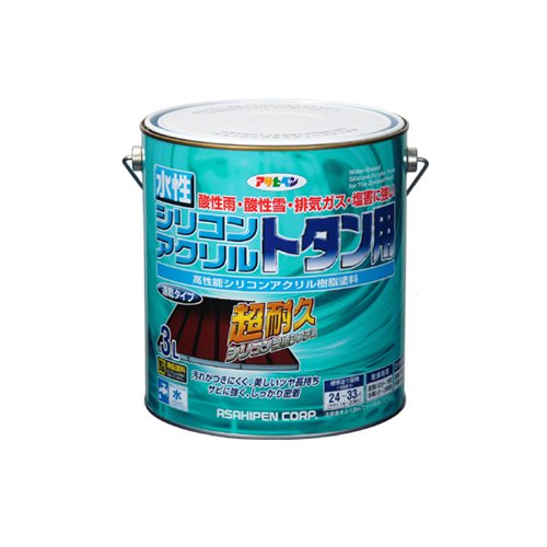 ●規格:3L●用途:屋根・とい・ひさし・下見板・ヘイなどのトタン板・カラートタン。シャッター・門扉・フェンスなどの鉄部や木部(床を除く)●乾燥時間:夏期/30分~1時間・冬期/2~3時間●標準塗り面積(1回塗り):24~33m2(タタミ14...