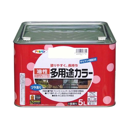 ●規格:5L●色:黒●乾燥時間:夏期4~6時間、冬期10~15時間●標準塗り面積:【1回塗り】32~50平米(タタミ20~30枚分)●紫外線吸収剤（UVA）、紫外線劣化防止剤（HALS）配合により耐久性に優れた塗料です。●サビドメ剤を配合し...
