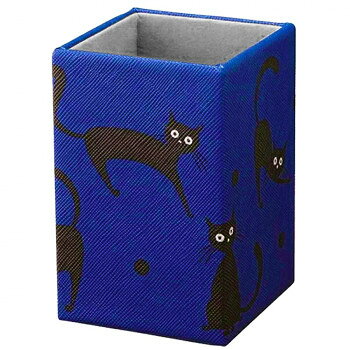 ねこ柄が描かれたお洒落なメガネスタンドです。サイズ：(約)W54×D54×H93mm個装サイズ：7.6×11×7.6cm重量：約84g個装重量：100g素材・材質：合板、合皮仕様：内貼り:グレー生産国：中国
