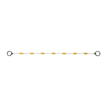 反射チェーンです。サイズ：長さ:約1.9m、リング内径:φ82mm個装サイズ：26.5×13.8×4.4cm重量：個装重量：209g素材・材質：チェーン部:ABS樹脂リング・ジョイント部:ポリプロピレン生産国：日本