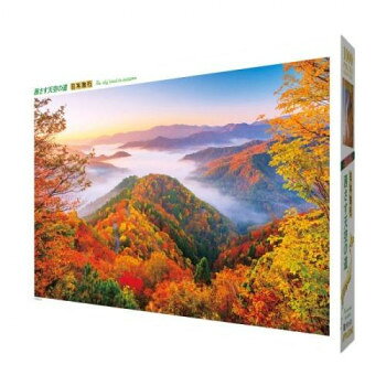 滋賀の秘境おにゅう峠。紅葉と雲海の美しいコントラスト。※画面表示のため、実物の色と多少異なることをご了承下さい。サイズ：完成時:75×50cm、個装サイズ：37.6×27×5cm重量：個装重量：880g仕様：ピース数:1000ピース(C)J...