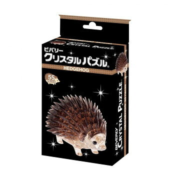 このパズルは透明のピースを組み上げる立体ジグソーパズルです。完成すると、クリスタルのように美しく輝くインテリアとして楽しめます。トゲトゲの針とクリっとした目が特徴のハリネズミが出来上がります。サイズ：個装サイズ：10×15×5cm重量：個装...