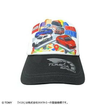 子供に大人気。トミカデザインのメッシュキャップです。※「トミカ」は株式会社タカラトミーの登録商標です。サイズ：53〜55cm、個装サイズ：17×21×12cm重量：個装重量：62g素材・材質：本体:ポリエステル100%メッシュ:ポリエステル...