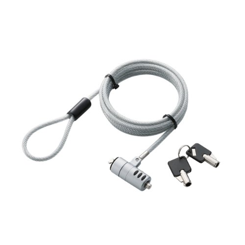 　●対応スロット:3~3.8mm×7.0~7.5mm●セット内容:本体×1、子鍵×2●ワイヤー長:1.8m●ワイヤー太さ:Φ4.5mm●ワイヤーカバー:塩ビ●ワイヤー付シリンダー錠●90度の首振り機能付●傷つけにくいコーティング済ワイヤー付...