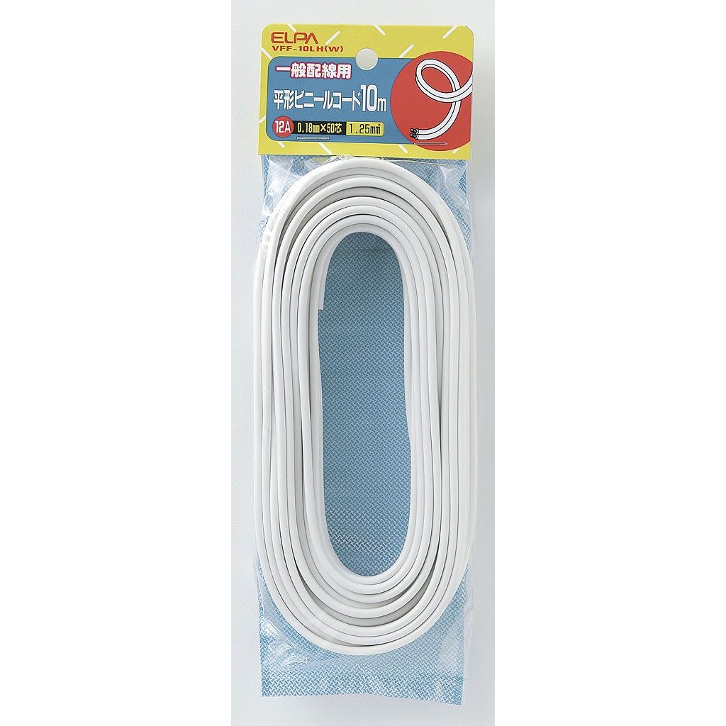 ●耐水性・耐熱性・柔軟性・加工性に優れています。●電気スタンド、扇風機などの補修・延長コードなどに使用します。またスピーカーコードにも利用されています。●主に屋内で使用するAC300V以下の配線に使用します。■平型ビニールコード■定格：30...