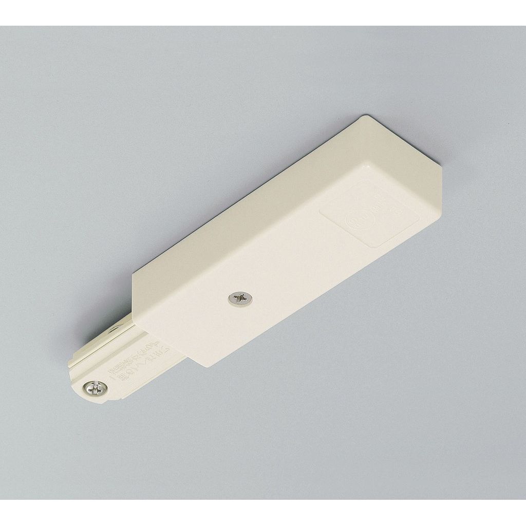 ●ライティングダクト用フィードインキャップ●ライティングバーへの給電に使用。■定格：125V 15A■直付用