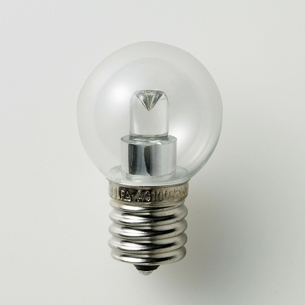 ●光源にはLEDを使用していますので、消費電力が少ない省エネタイプです。■交流電源：100V 50/60Hz共用■口金：E17■サイズ：全長48X外径30(mm)■質量：12g■定格入力電流：0.014A■定格消費電力：1.2W■設計寿命：...