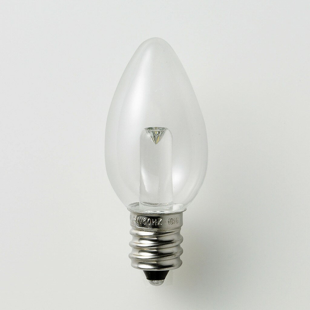 ●光源にはLEDを使用していますので、消費電力が少ない省エネタイプです。■交流電源：100V 50/60Hz共用■口金：E12■サイズ：全長53X外径22(mm)■質量：6g■定格入力電流：0.006A■定格消費電力：0.5W■設計寿命：3...