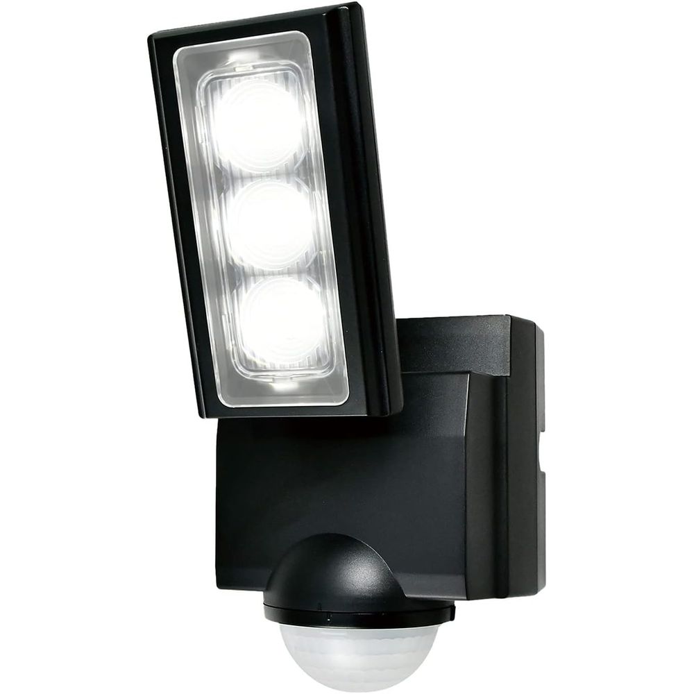 【特徴】●センサーが人や車の動きを検知して自動点灯●屋外に設置できる防水仕様（IP45 防噴流形）●乾電池式なのでコンセントがない場所に設置でき、電気代もかかりません●センサーが検知し点灯を開始する周囲の明るさを調整可能●5秒点灯・10秒点...