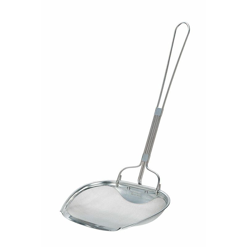 カス揚げ丈夫でお手入れが簡単な18-8ステンレス製 ●細目40メッシュ規格:細目 中外寸幅×外寸縦×柄長:148×142×250mm材質:18-8ステンレス※画像は代表画像ですので、画像のサイズ感と実際のお届け商品のサイズ感は異なる場合があ...