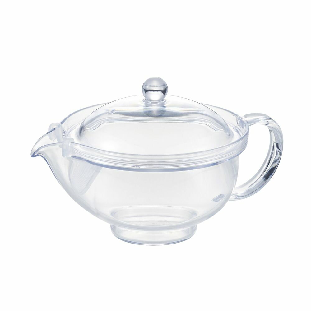 軽くて割れない、ガラスのようなティーポット材質：飽和ポリエステル樹脂幅×奥行×高さmm：131×128×H131生産地：日本（燕三条）日本製食洗機対応※画像のサイズ感と実際のお届け商品のサイズ感は異なる場合があります。商品名および仕様に記載...