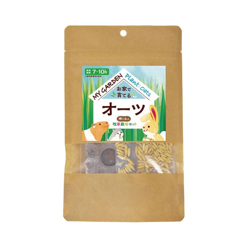 無消毒の種から育てる、生牧草の栽培セット！・うちの子専用の小さなお庭を作ろう！日の当たる窓辺の一角で簡単に始められる牧草栽培セットです。・栽培容器(チャック付袋)・土・種・説明書が1セットになっているため、手軽に始められます。・どんな風に育...