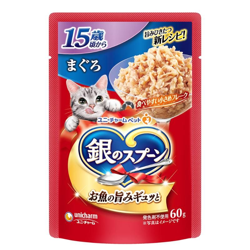 お魚の旨みギュッと！・たっぷりの身とうまみで抜群のおいしさを実現・ねこが大好きなやわらかゼリータイプ・15歳頃からの愛猫の健康維持を考えて、ビタミンE・B群を調整【原材料】魚介類(まぐろ、かつお、フィッシュエキス)、酵母エキス、コーンスター...