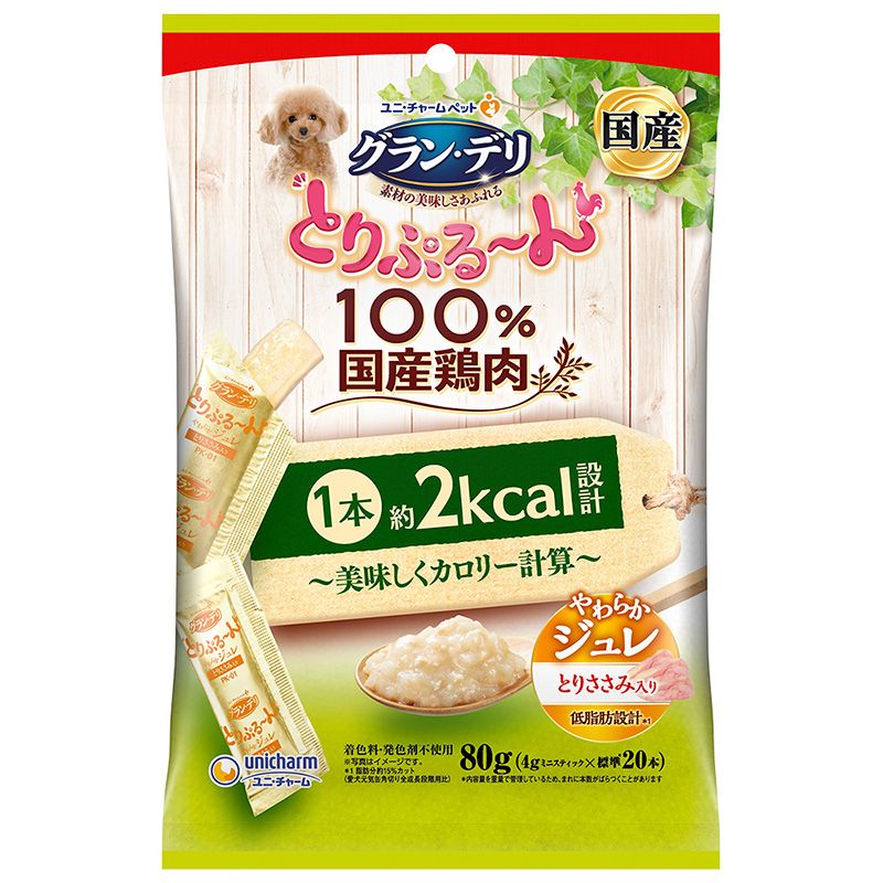 美味しくカロリー計算・100％国産鶏肉を使用した美味しい国産おやつ・1本当たり約2kcal設計・カロリ−が計算・調整しやすい・食べやすいひと口タイプ・着色料不使用・発色剤不使用【原材料】肉類(鶏胸肉、ささみ)、動物性油脂、寒天、調味料、増粘...