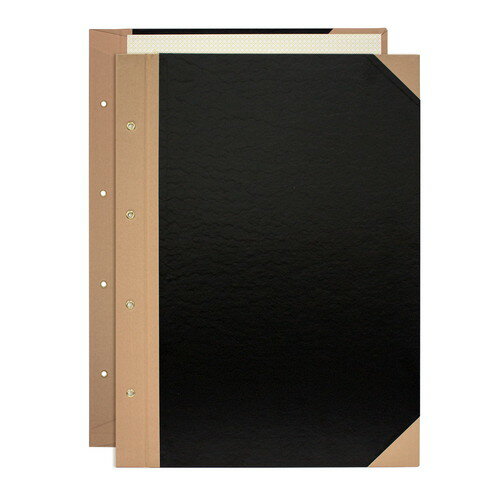 スタンダードタイプ。背は耐久性に優れた丈夫な布貼です。●とじ込み表紙●タテ型●B4-S●穴数:4穴●外形寸法:縦374×横267mm●材質:背および角=布貼、表紙=紙クロス貼●穴間隔:80/80/80mm●入数:1組