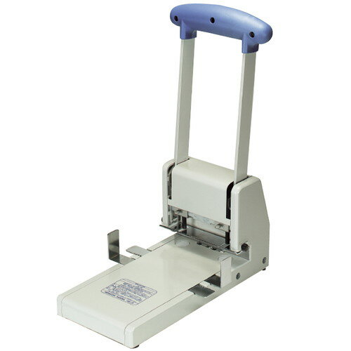 軽いタッチでパンチができます。センターあわせが簡単なダブルゲージ付。●穴径:6mm●穴間:80mm●穴奥行:7・12mm●外形寸法:幅180×奥319×高153mm●質量:2.75kg※購入時は刃と刃受が本体に装着済みです。