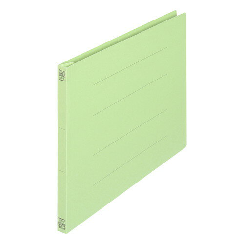 表紙に金属ステッチを使用しないとじ具を外すだけの簡単分別廃棄（のり接着タイプ）。少量パック。●フラットファイル●ヨコ型●規格:A4-E●収容数:180枚●色:グリーン●材質:表紙=ファイルカード紙、とじ具=ポリプロピレン●外形寸法:縦226...