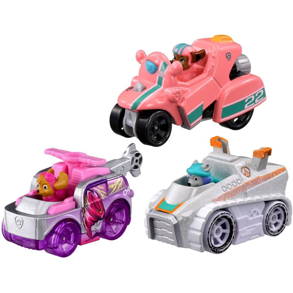 リバティとスペシャルカラーのダイキャストビークルが入った3個セットだよ!ダイキャストビークルにリバティが仲間入り!スカイとエベレストもスペシャルカラーで登場!仲間たちを集めて遊ぼう!【セット内容】スカイ フライングヘリ(パワーver.)(1...