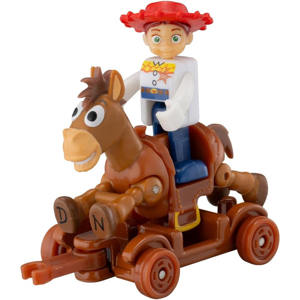 キャラクターフィギュアとトミカがセットになった『ドリームトミカ ライドオン』シリーズから「ジェシー＆ブルズアイ」が登場!トイ・ストーリー5の作品内で活躍するジェシーとブルズアイがセットになった商品です。他のキャラクターフィギュアを乗せたり、...