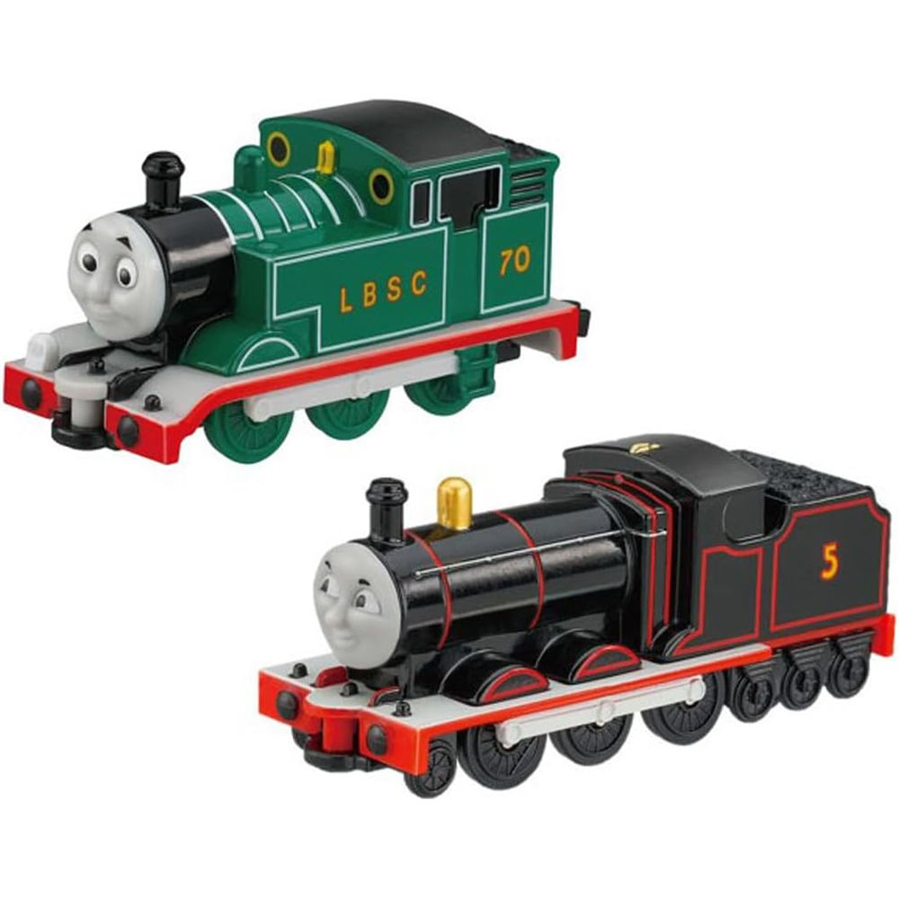 「きかんしゃトーマス トーマスのはじめて物語」をイメージした、特別なカラーリングのトーマスとジェームスがトーマストミカのセットで登場!人気のおはなし「きかんしゃトーマス トーマスのはじめて物語」をイメージしたトーマストミカです。トーマス・ジ...