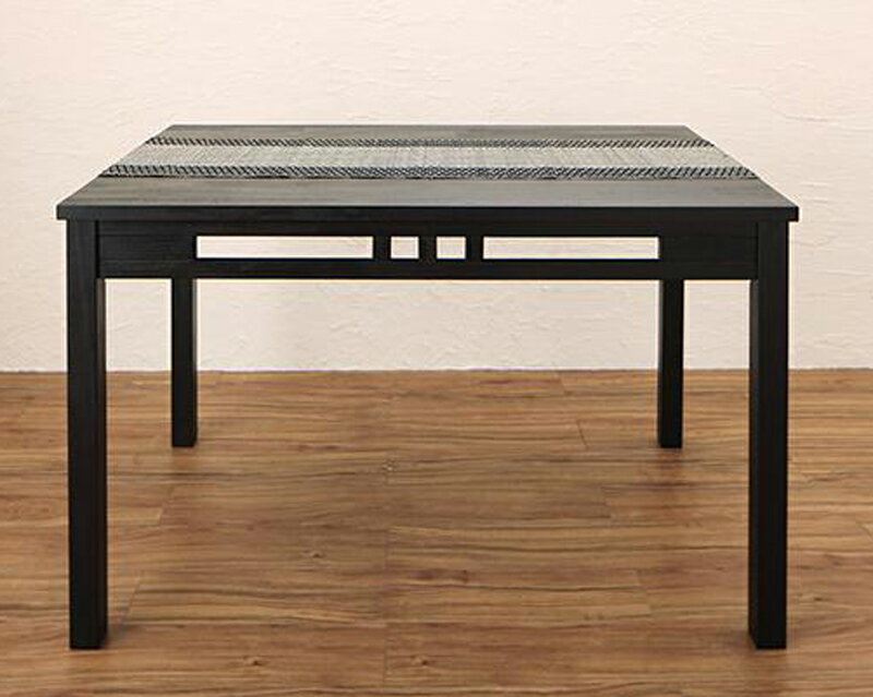 アジアンモダンダイニングシリーズ 【Kubera】クベーラ ダイニングテーブル単品 W120 アンティークブラウン■テーブル(W120）【サイズ】幅 120×奥行 76×高さ 76cm【材質】天板：天然木　　　　脚部：天然木　　　　仕上げ：...