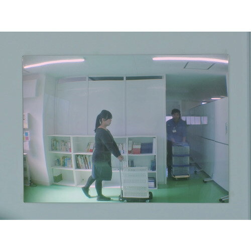 【注意事項】●屋外では使用できません。●室内でも日光が当たる場所では使用できません。●オイルミストが発生する場所ではご使用できません。【特長】●目の高さに貼るだけでヒヤリ・ハットを解消します。●正面のミラーを見るだけで死角が自然と目に入り、...