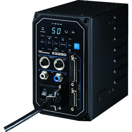 【注意事項】【特長】●E2000シリーズ用コントローラです。【用途】【仕様】●最大出力(W)：200●回転速度(min［［の−1乗］］)：1000〜50000●電源(V)：単相100〜240●幅(mm)：108●奥行(mm)：167.7●高...