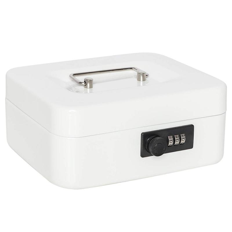 Jssmst（ジェスマット） 手提金庫 ダイヤル式 金属製 20x16x9cm B6サイズ CB0702M (白)「サイズ/重量」W200xL160xH88mm / 0.825kg「本体材質」鉄合金で、強く耐久性に優れる安心保管手提げ金庫で...