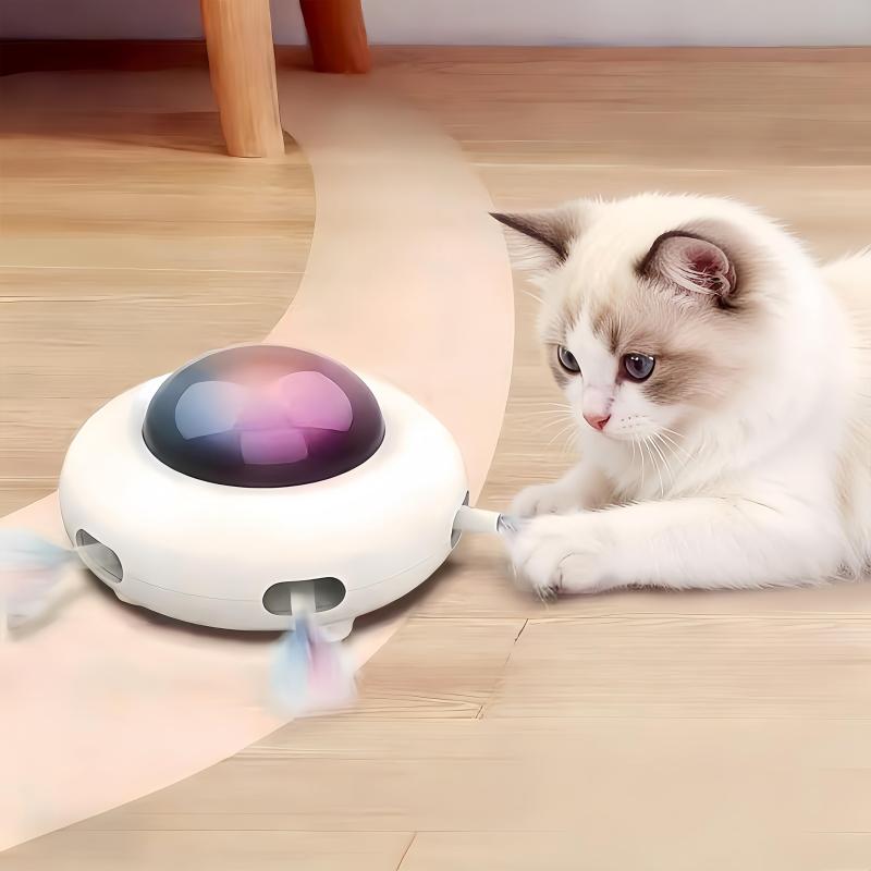 DEER-AFFLUX 猫 おもちゃ 自動 ねこのおもちゃ 3段階モード