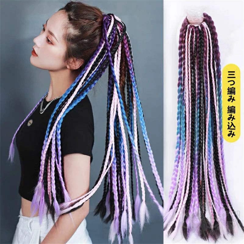 商品情報素材100% 合繊カラーcolor1、color2、color3、color4、color5、color6サイズ長さ65cm 商品説明髪の素材：100％人工毛で、着心地が良く、抜け毛や色あせがありません。 耐熱性に優れ、かぎ針編みな...